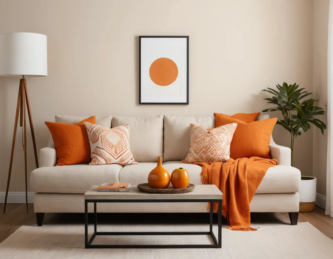 Decorating with orange accents store